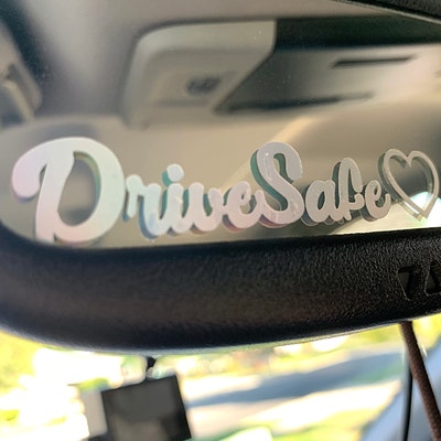 Drive Safe Vinyl Decal for Rear View Mirror - Etsy