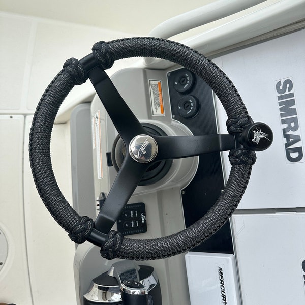Gemlux "bluewater" Boat Steering Wheel, Stainless Steel, Paracord ...