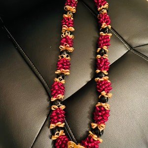 Hawaiian White Pikake With Purple Trim and Kukui Nut Ribbon - Etsy