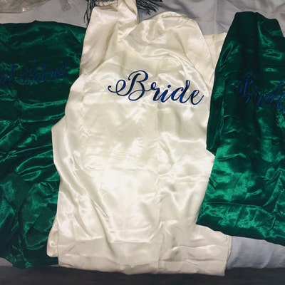 GREEN Personalized Robes, Bridesmaid Robes, Kimono Robes, Personalized ...