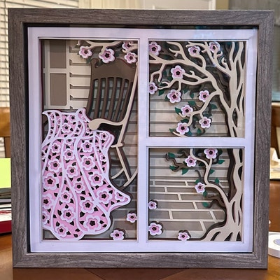 3D Layered Spring Quilt SVG, Spring Shadow Box, Blossom 3D Svg, Flowers ...