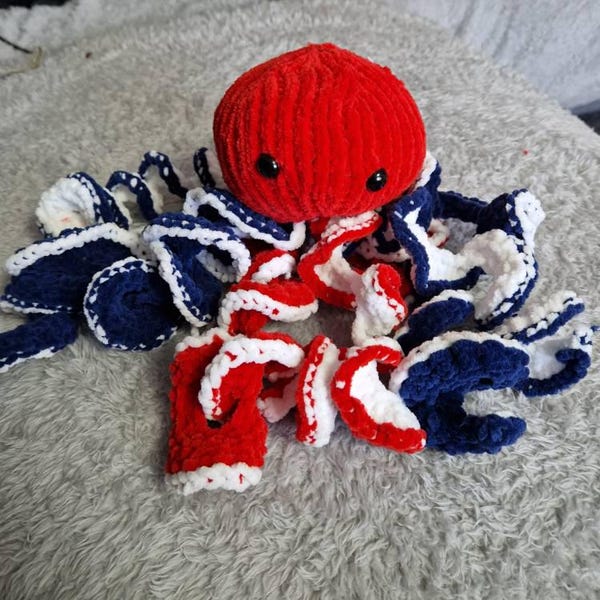 PDF Knitting Pattern Octopus Toy Spiral Legs Flutterby Chunky ( Bulky ...