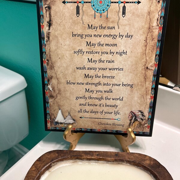 Cherokee Blessing, Native American Wooden Sign for Your Southwest ...