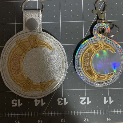 Moon Key Fob and Dangle Set Digital Embroidery File, 4x4, in the Hoop ...