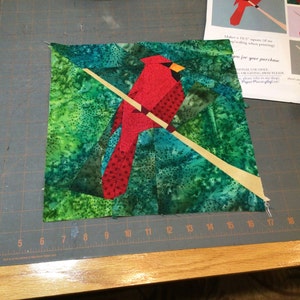 Cardinal Paper Piecing Pattern - Etsy