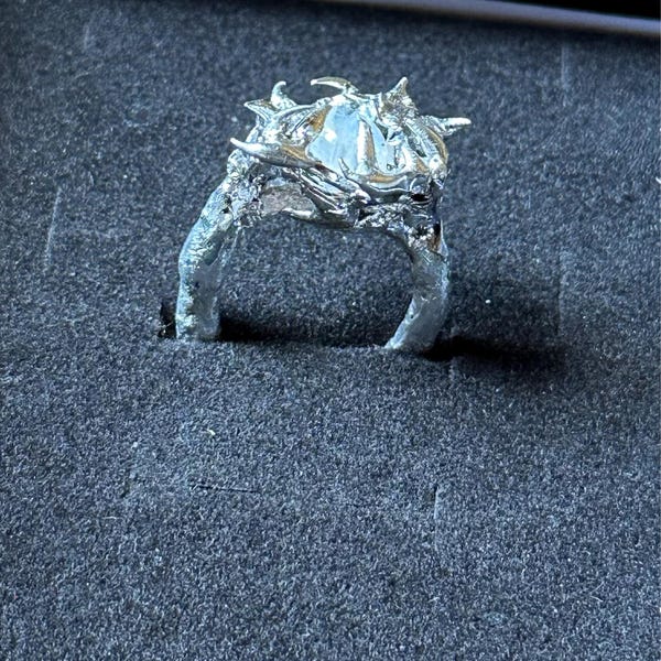 Spiky Cybersigilsm Thorn Sigil Necklace Statement Necklace Liquid Metal ...