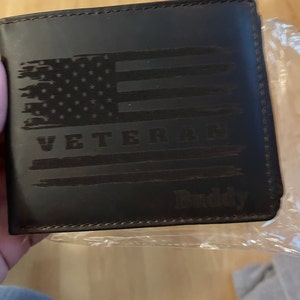 Mens Brown Leather Dog Hunting Wallet. RFID Blocking Genuine Leather ...