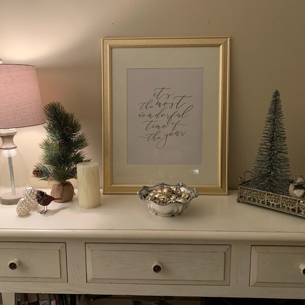 Christmas Decor, Its the Most Wonderful Time of the Year Print ...