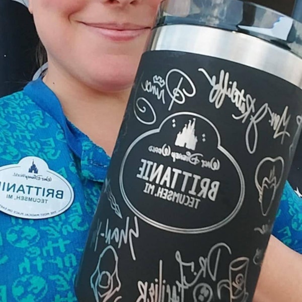 Castle and Characters Signature Cup, Characters Cup, Laser Engrave ...