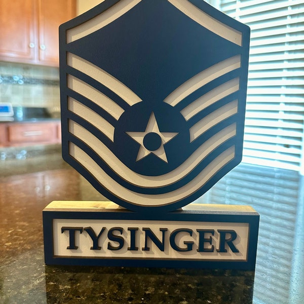 USAF Self Standing Rank Name Plate - United States Air Force Self ...