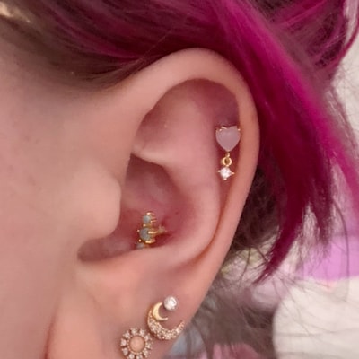 16G Tiny Shell Flower Stud Earring Helix Conch Cartilage Ear Studs ...