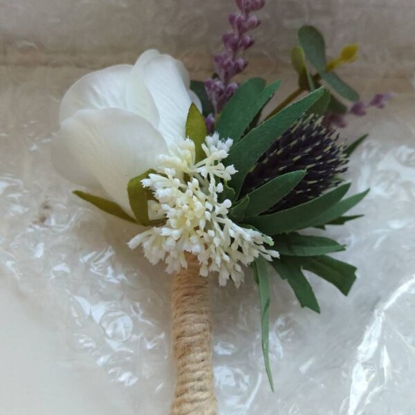 Handmade Gent's Artificial Wedding Scottish/ Thistle/ Buttonhole - Etsy UK