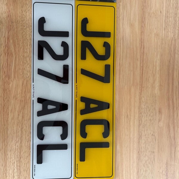 4D Number Plates in Matte Black Finish With Uk Reflectives - Etsy