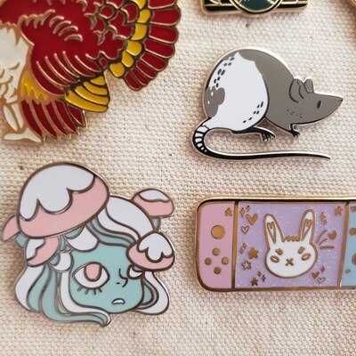 Alien Pets Hard Enamel Pins Original Art - Etsy