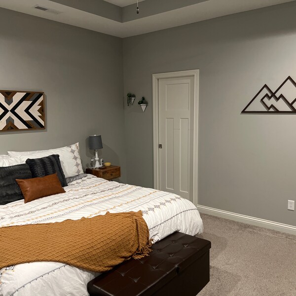 Geometric Mountains Wall Hanging | Geometric Woodland Theme Mountain ...