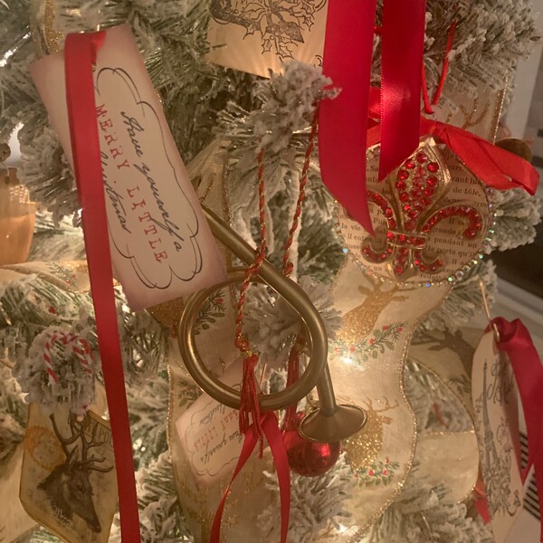 Vintage Word Mini Word Tile Set / Set of 10 Word Tiles / Fabric Printed ...