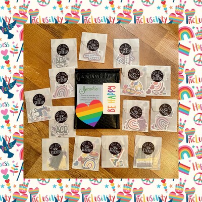 Gender-fluid, Gender Fluid Pride Sticker Set, LGBTQ Stickers, Pride ...