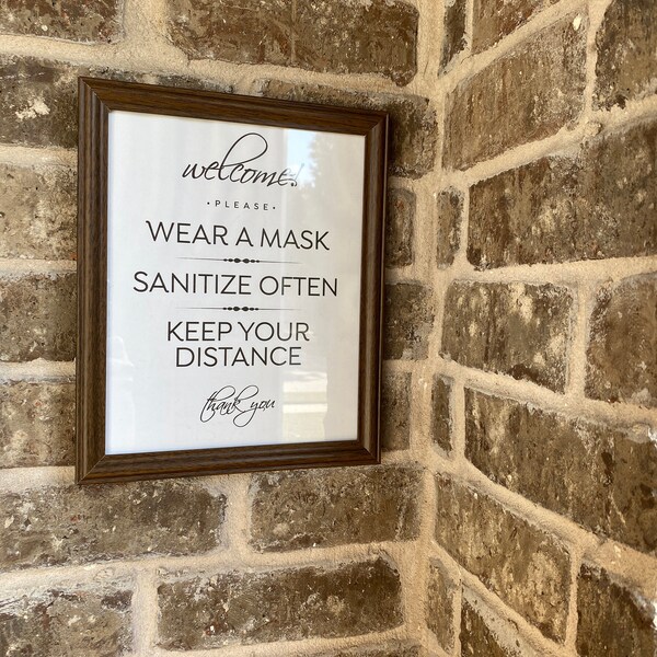 Wear a Mask Sanitize Often Keep Your Distance PRINTABLE SIGN Office ...