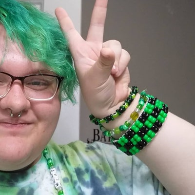 Trans Pride Flag Kandi Cuff - Etsy