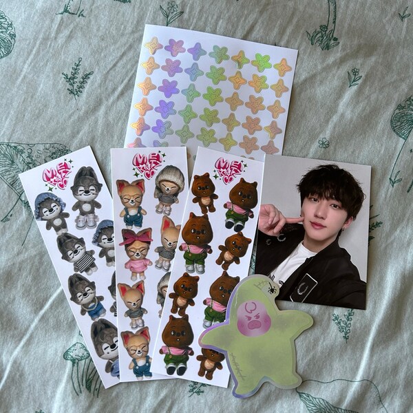 Stray Kids Sticker Sheet | Wolfchan Png - Etsy
