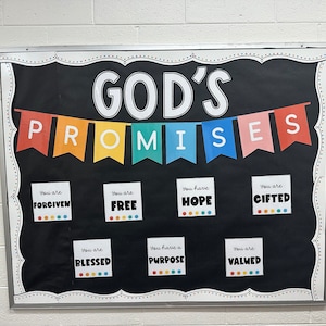 Christian Classroom Bulletin Board Set Bible Bulletin Board Scripture ...