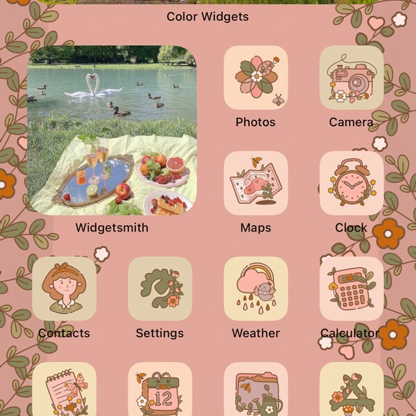 Cottagecore Aesthetic App Icons, Ios Icons, iPhone Icons, Cottagecore ...