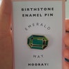Birthstone Pin Birthday Badge Gemstone Pin Hard Enamel Pin Enamel Pin ...