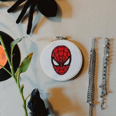 Spiderman Mask Cross Stitch Pattern - Etsy