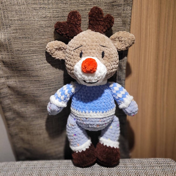 DIY Crochet Christmas Reindeer PATTERN PDF - Easy Amigurumi Christmas ...