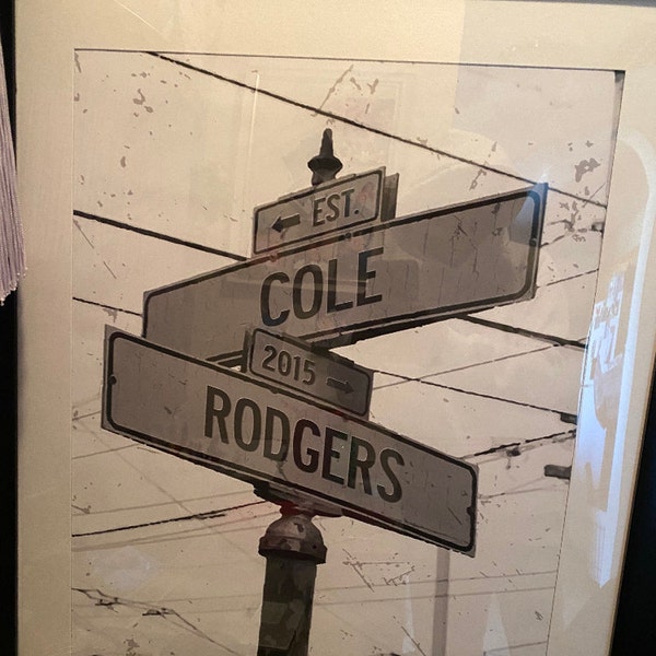 Personalized Intersection Street Sign Digital File - up to 6 Names ...