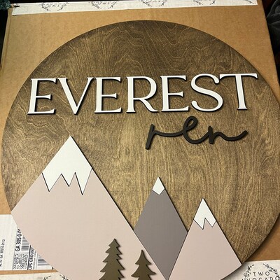 Stacked Custom Name Sign, Wood Name Sign, Nursery Sign, Nursery Letters ...