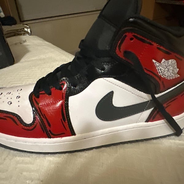 Cartoon Custom Painted Air Jordans - Unique Handpainted Sneakers - Made ...