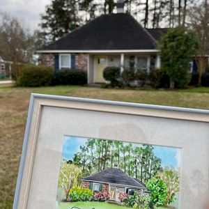 Custom Home Portrait, Hand-painted Home Portrait, House Painting From ...