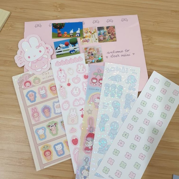 Cute Cat Charm Sticker Sheet Cute Stickers, Deco, Korean Stationery ...