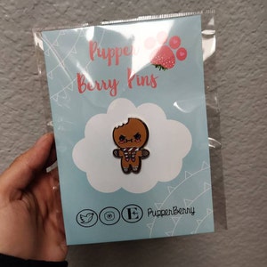Angry Gingerbread Enamel Pin Hard Enamel Pin, Christmas Enamel Pin ...
