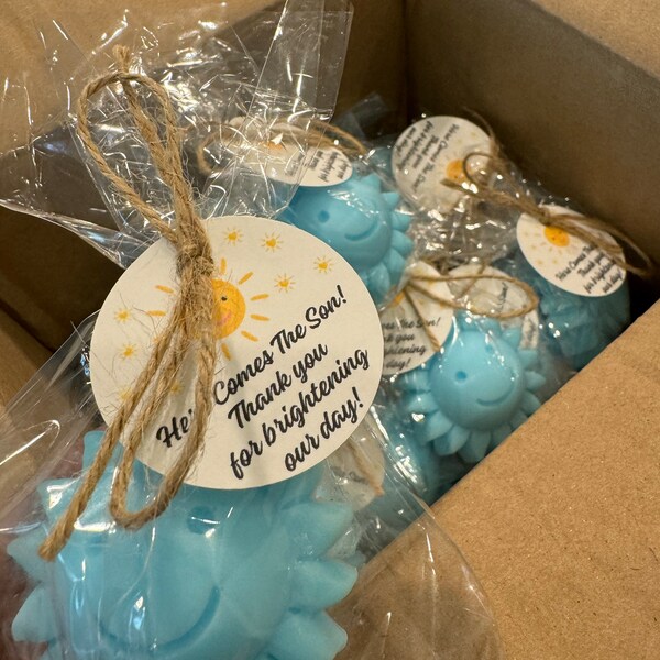 Sun Baby Shower Soap Favors Sunshine Soap Here Comes the Son Soap Baby ...