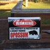 Funny Opossum Warning Sign Opossum Decor Campsite Sign - Etsy