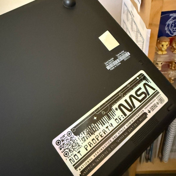 Not NASA Holographic Vinyl Decal - Cyberpunk Laptop Sticker ...