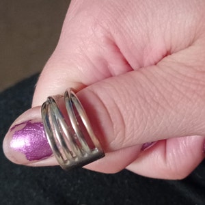 Multi Layer Thumb Ring-chunky Silver Ring-dainty Silver Ring - Etsy UK