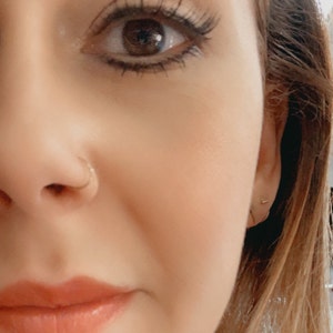 Rose Gold Nose Ring, Rose Gold Hoop, Rose Gold Piercings, Nose Jewelry ...