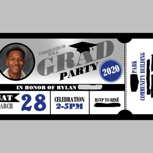 Movie Hollywood Ticket Invitations Birthday Party instant | Etsy