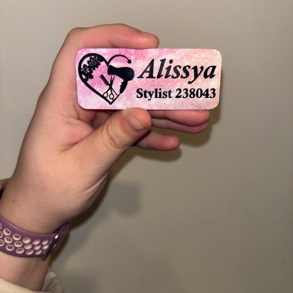 Vet Tech Name Tag, Magnetic Name Badge, Personalized Custom ID Tag for ...