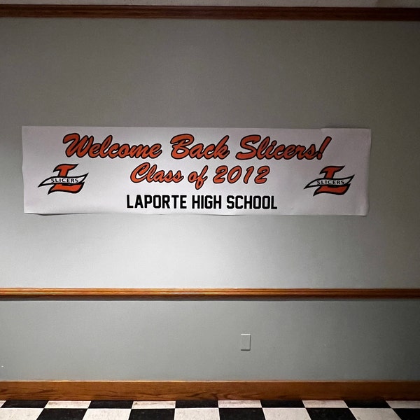 High School Reunion Banner, College Reunion, Class of 2001, Class of ...