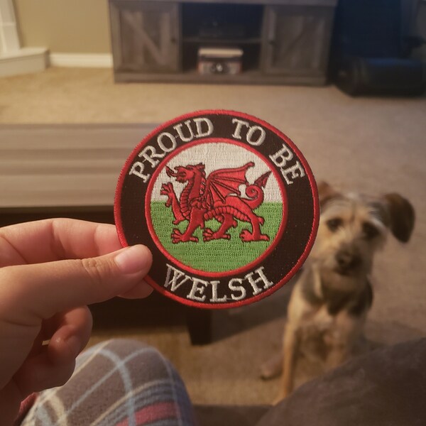 PROUD to Be WELSH Patch Embroidered Iron-on Applique Wales Flag Biker ...