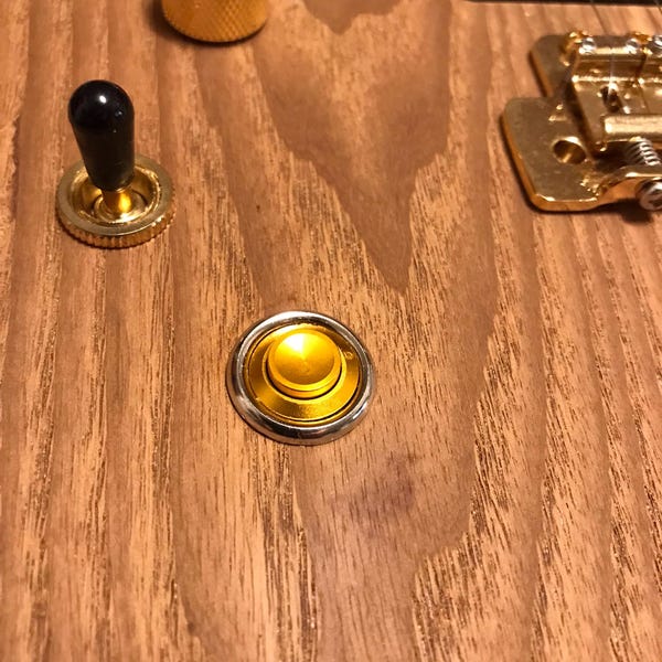 Guitar Kill Switch/cutoff 12mm Black Momentary High Head Push Button ...