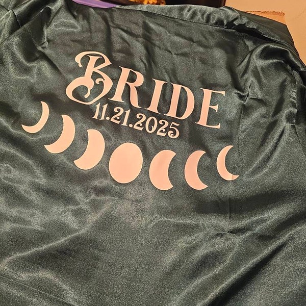 Bride Future Mrs. Gothic Bat and Spider Web Robe, Maid of Honor Robe ...