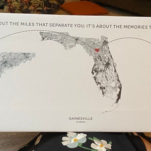 Custom Map Print 5 Locations Personalized Maps Canvas - Etsy