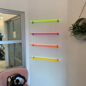 Orange Perspex Acrylic Shelves for Interiors Wall Clamps - Etsy