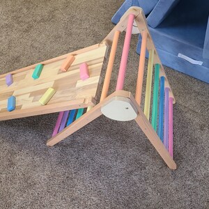 Pastel Rainbow Colors Foldable Climbing Triangle Montessori - Etsy