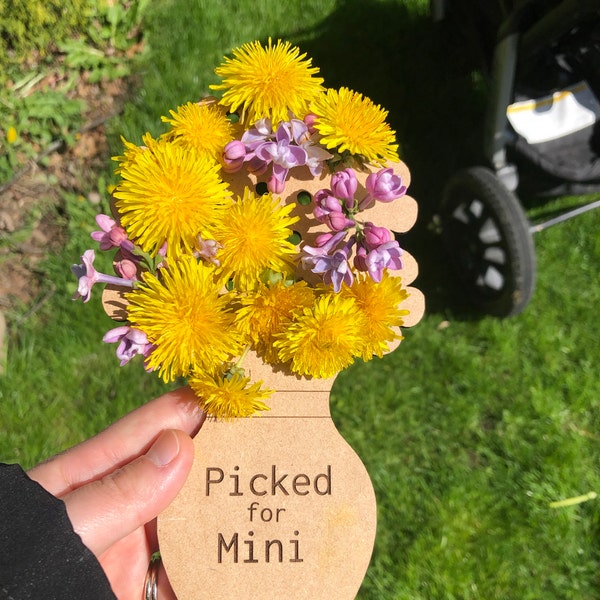 Personalized Picked for Mommy Flower Stand / Dandelion Mommy Stand ...